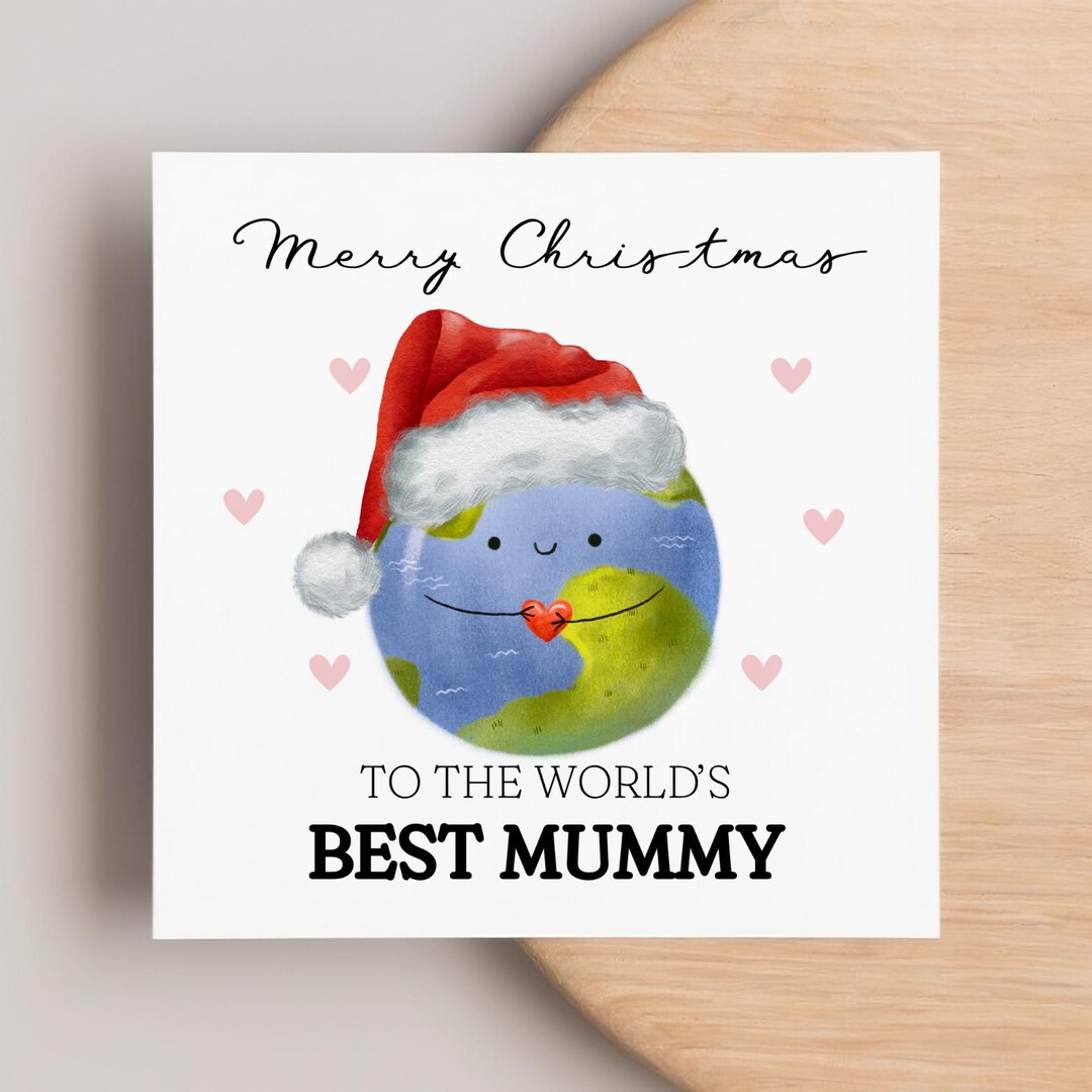 Christmas Worlds Best Mummy Card, Merry Christmas Mum, Mother, Best Mum ...