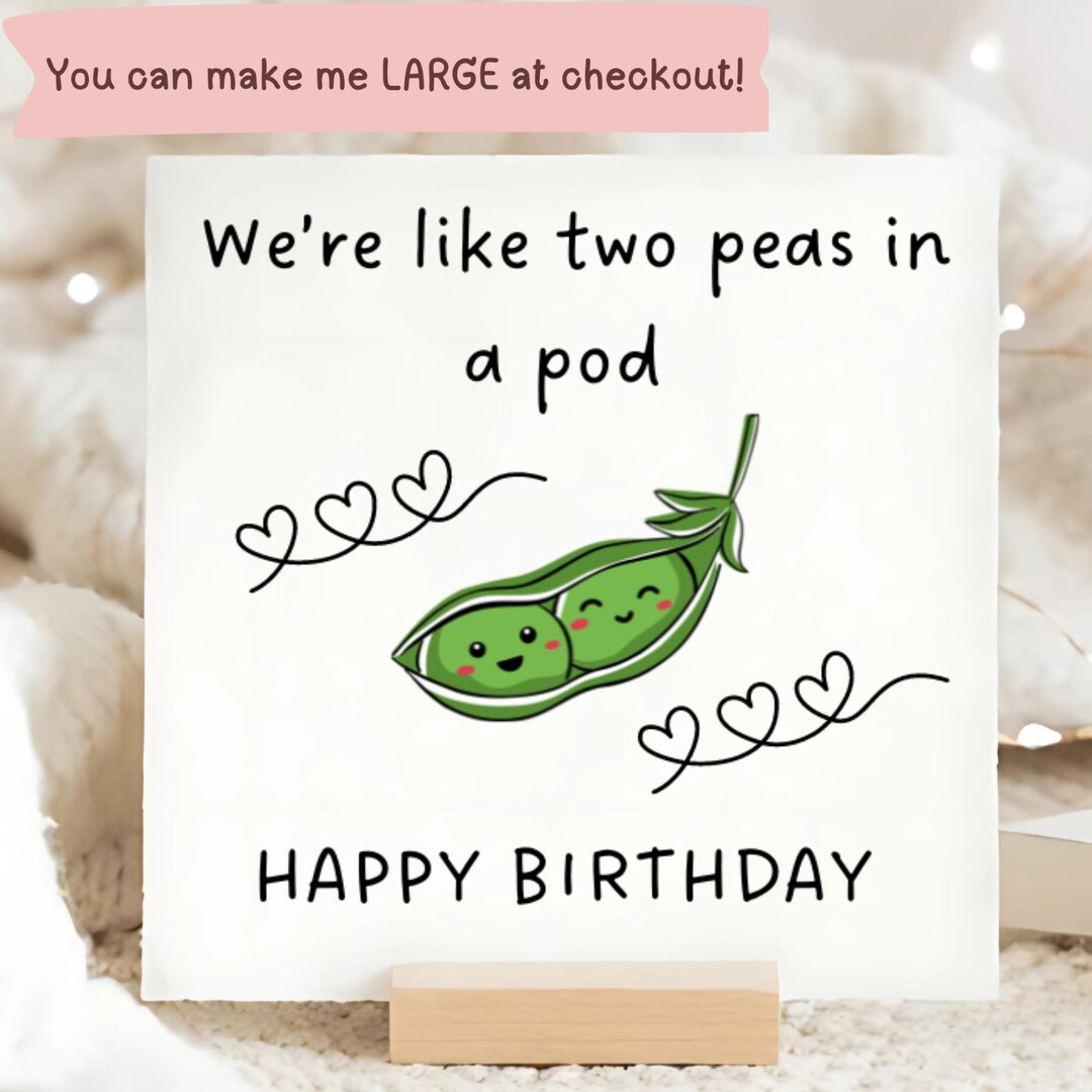 Peas in a Pod Birthday Card | Cute | Funny | Pea Pod | Happy Birthday ...