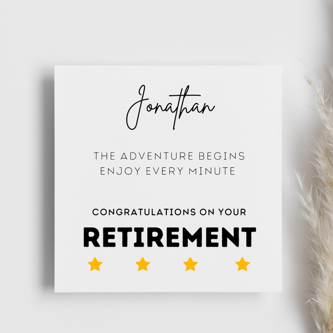 Personalised Retirement Congratulations Card, You Have Retired ...
