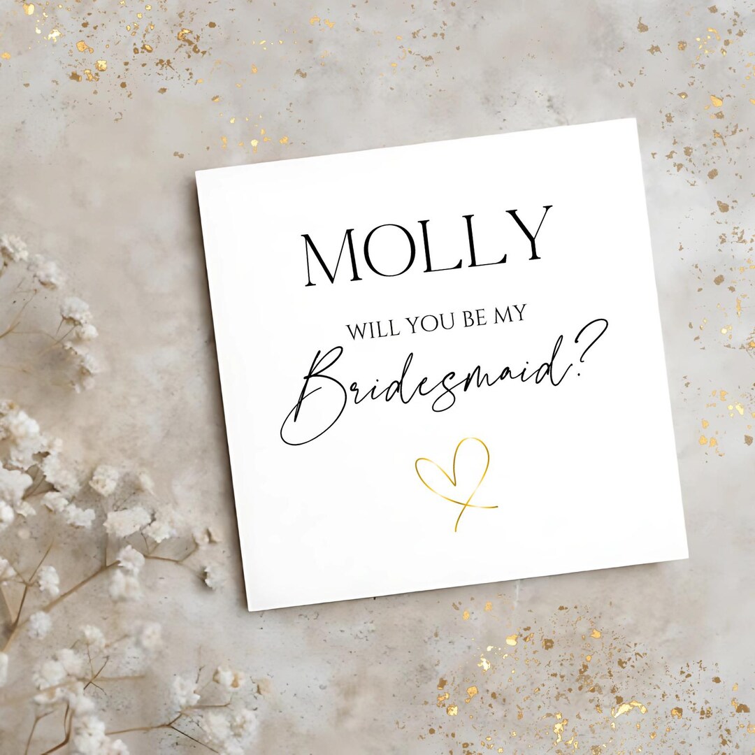 Will You Be My Bridesmaid Proposal Card, Best Friend Bridesmaid Card ...