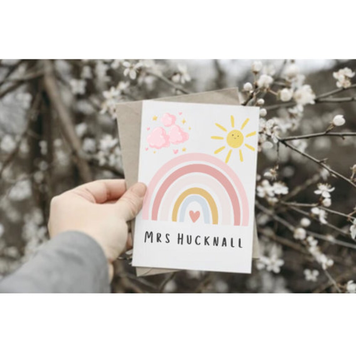 Personalised Teacher Card Goodbye Teacher Card End of Term Thank You ...