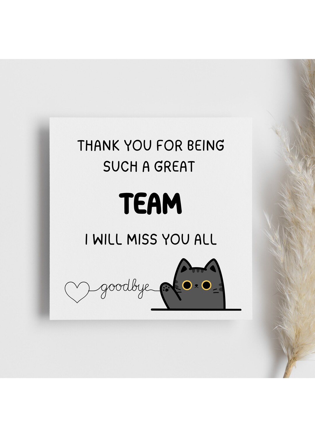 Goodbye Team Workmates Card, I Am Leaving Card, Gift for Colleagues ...