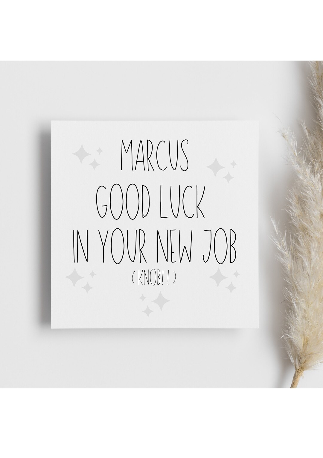 Personalised Good Luck in Your New Job Knob Leaving Card, Leaving Work ...