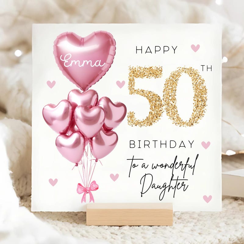 Daughter 50th Birthday Card - Etsy UK