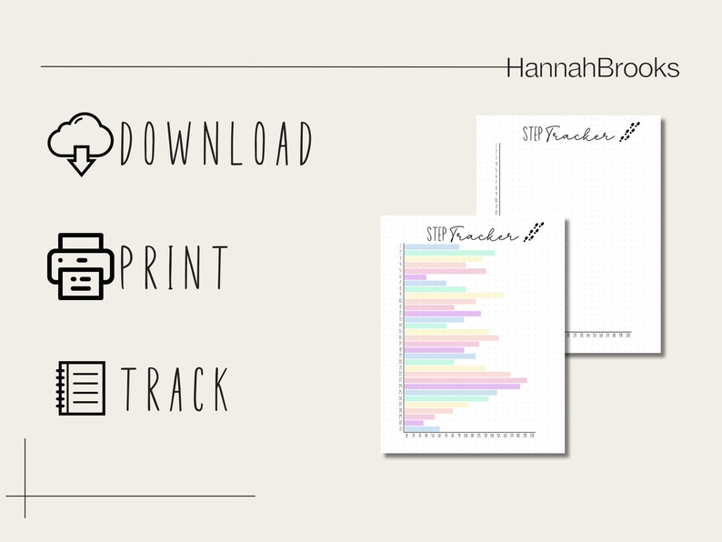 Step Tracker, Printable Bullet Journal Step Tracker - Etsy