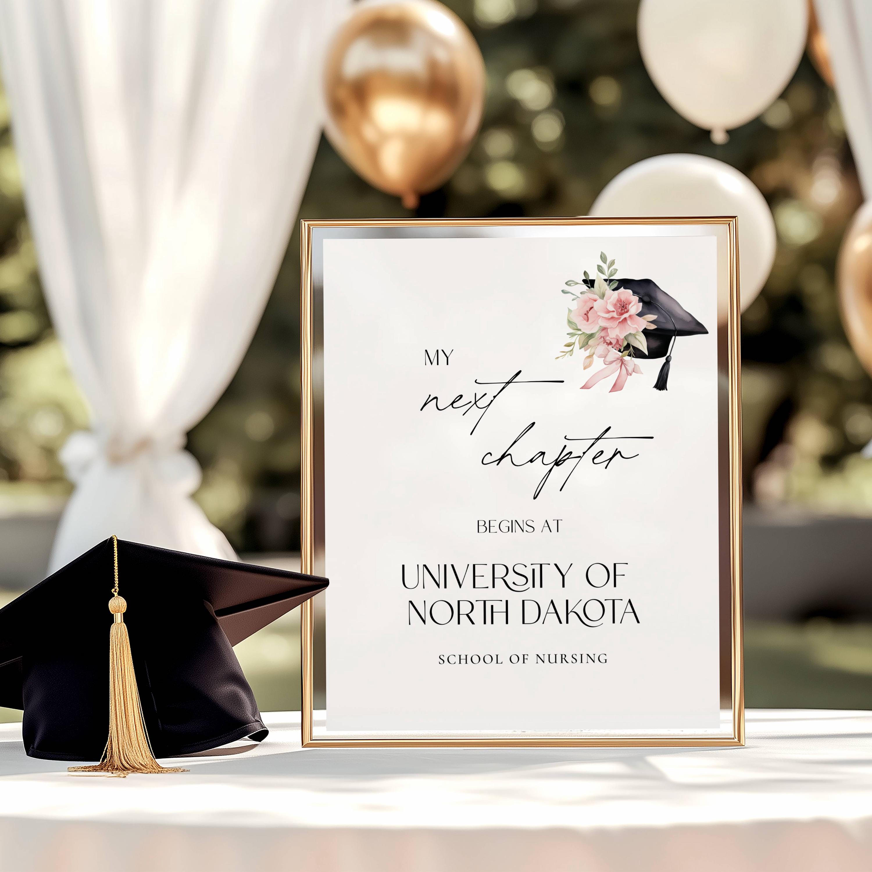 Graduation Printable Sign, My Next Chapter Begins At, My Next Chapter ...