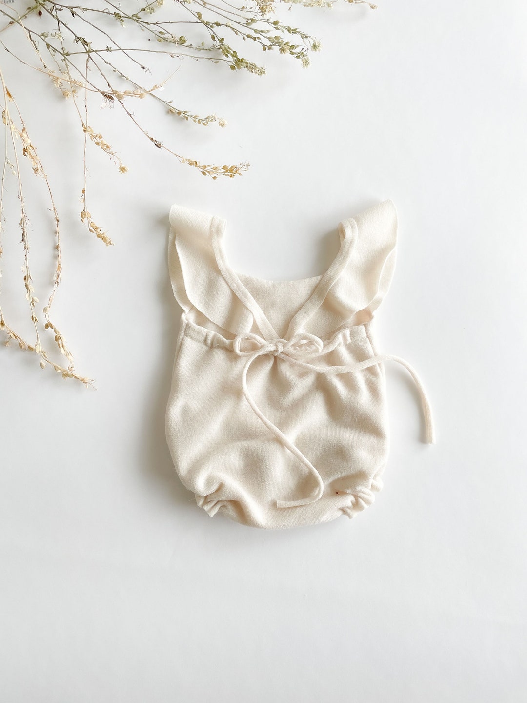 Maeve Beige Butterfly Baby Romper Newborn Photography Sessions Ideal ...