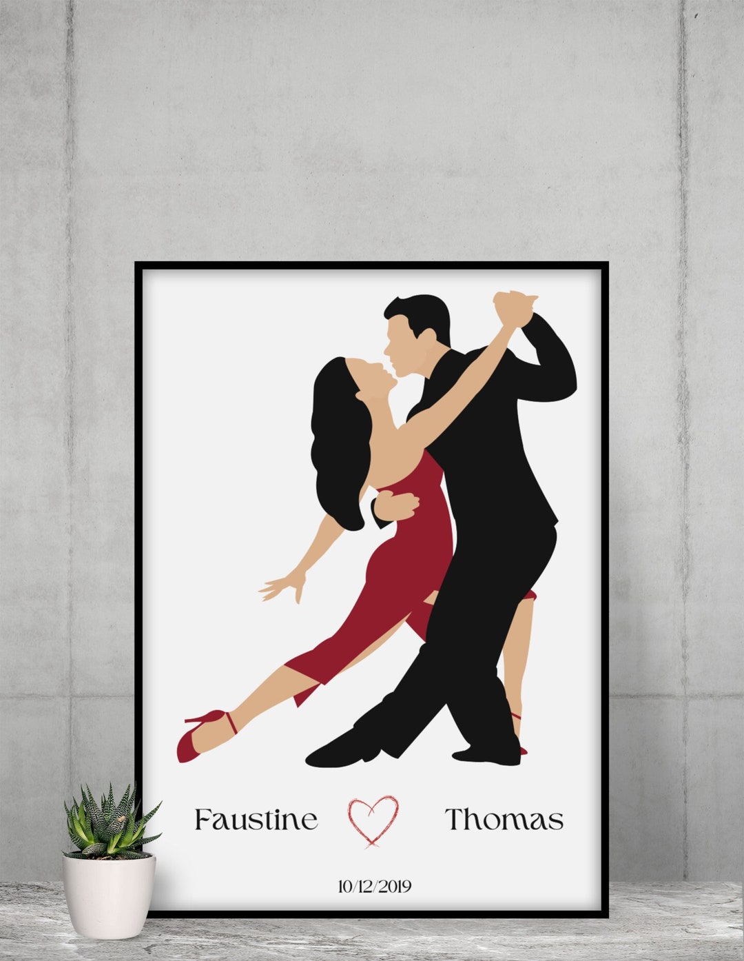 Customizable Couple Dancing Poster Customizable Valentine's Day Poster ...