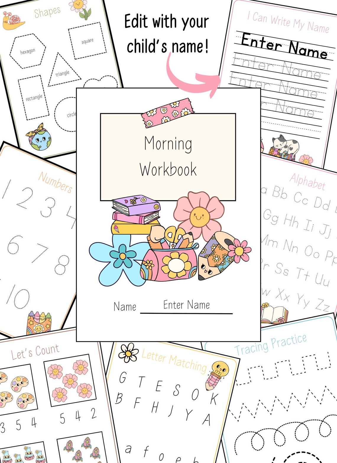 Groovy Preschool/kindergarten Morning Workbook - Etsy