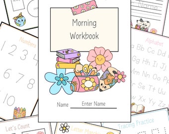 Dino Preschool/kindergarten Morning Workbook - Etsy