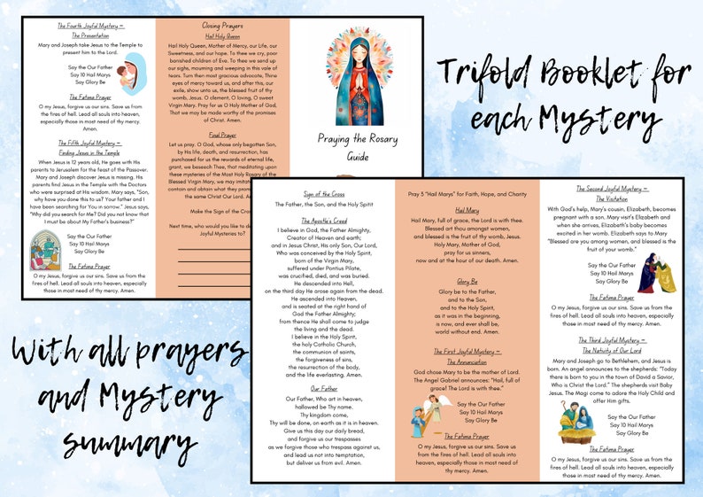 Praying the Rosary Guide Booklet | Guide for Rosary | Kids Guide for ...