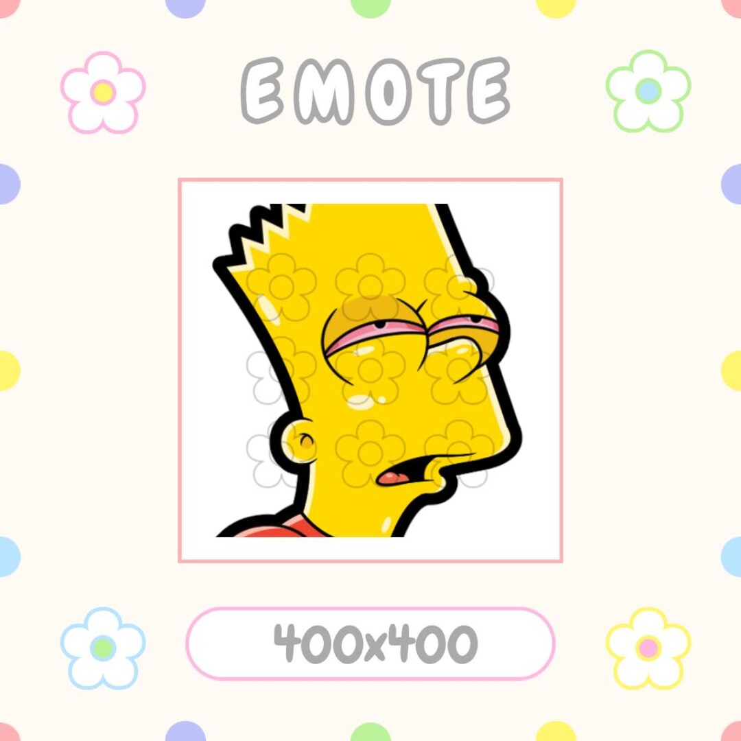 Stoned Bart - Emote - Etsy Australia