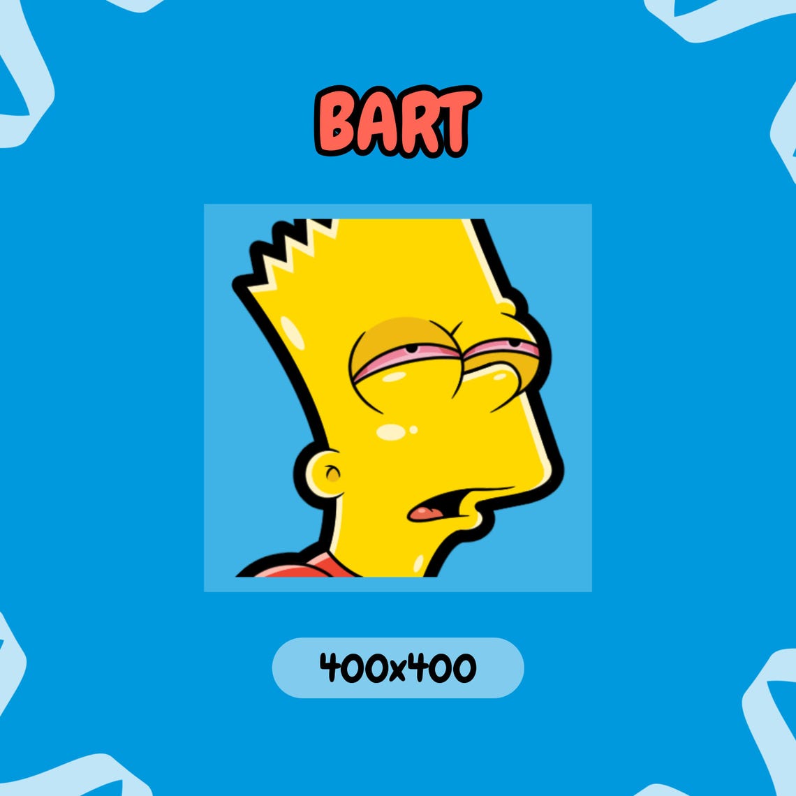 Stoned Bart Emote - Etsy
