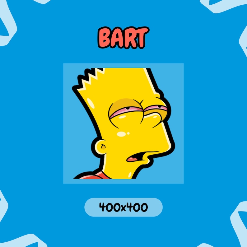 Stoned Bart Emote - Etsy