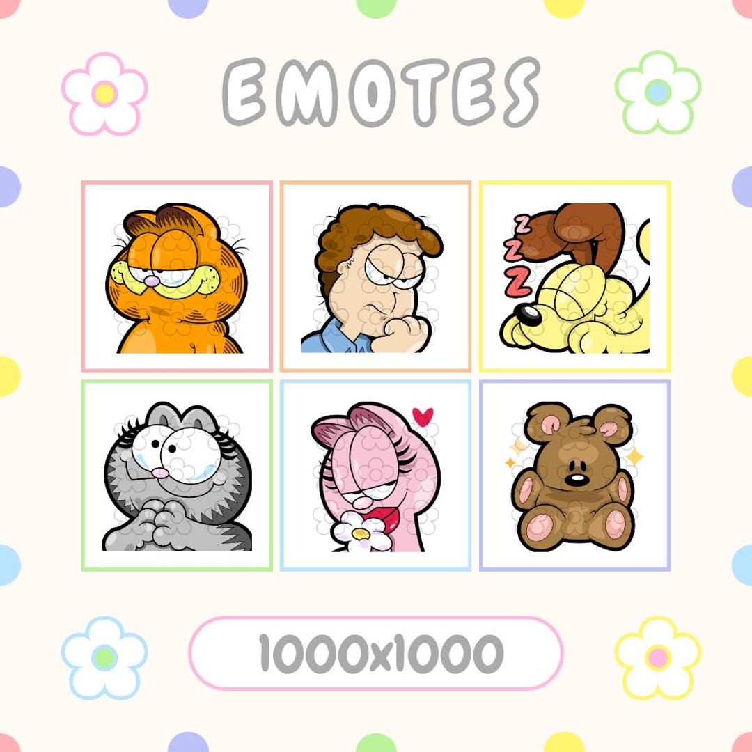 Garfield & Friends - Emotes - Etsy
