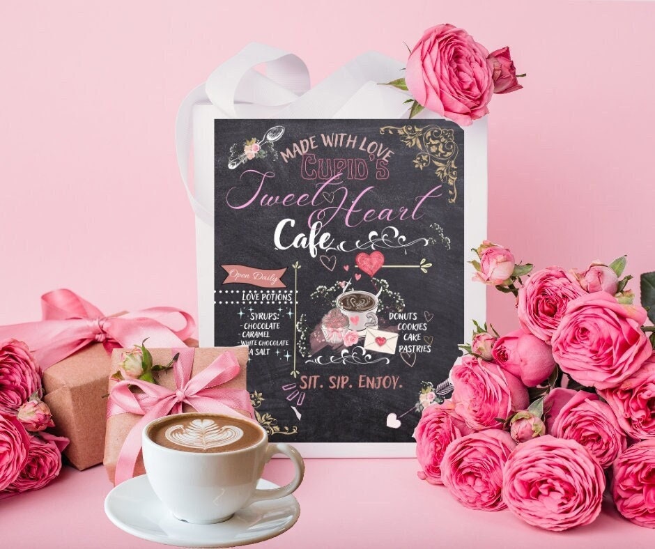 Ready to Print Chalkboard Valentine Coffee Bar Sign Coffee Bar Sign ...