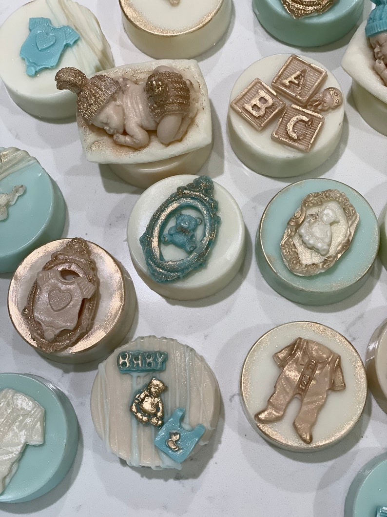 Fancy Baby Shower Chocolate Covered Oreos Baby Shower Cookie Party ...