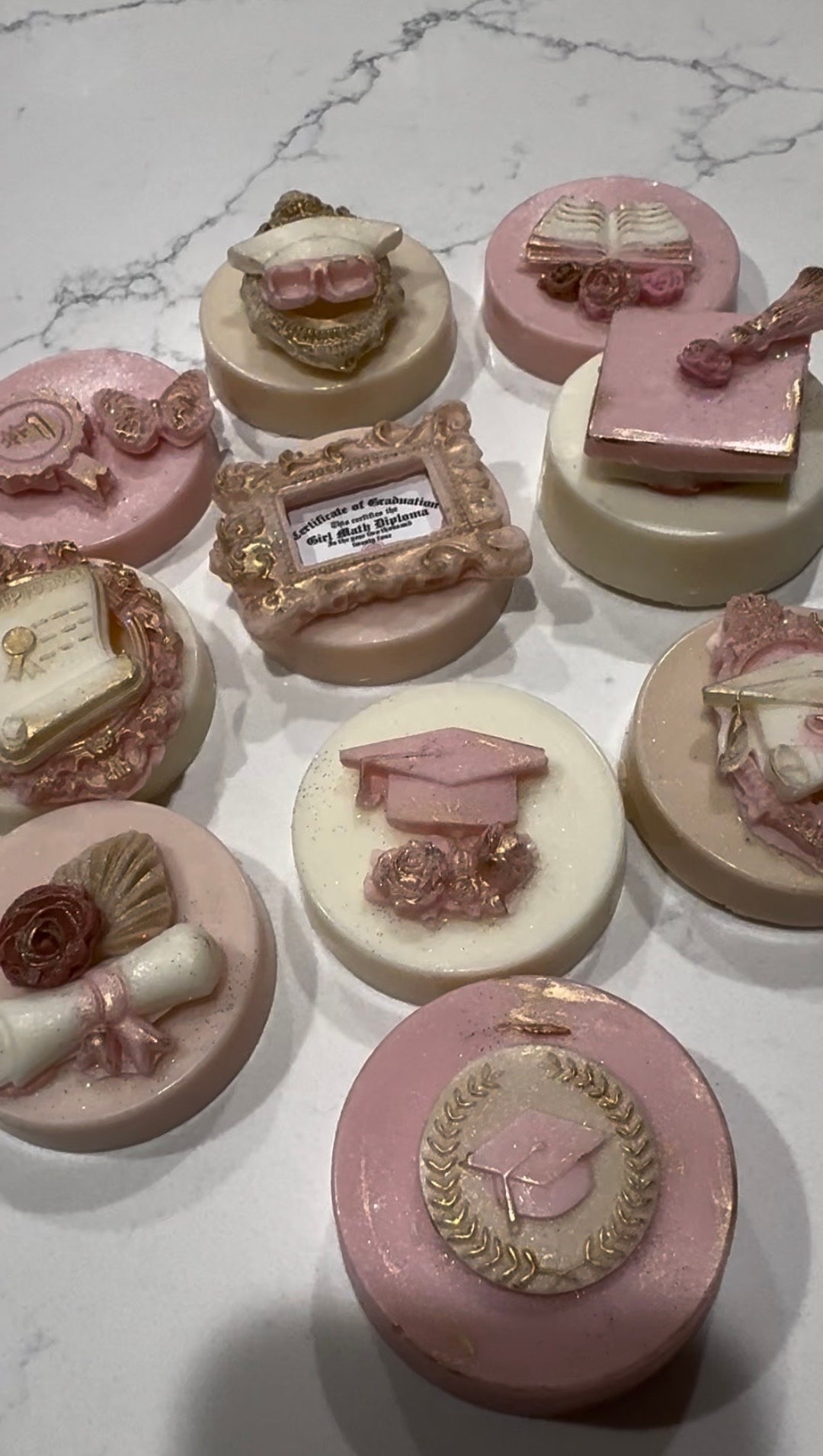 Fancy Pink Graduation Chocolate Covered Oreos Graduation Party Favors ...