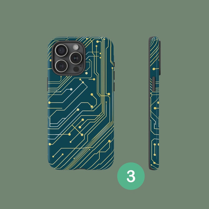 Circuit Board Phone Case Gift for Him iPhone 15 14 13 12 11 X 8 Mini ...
