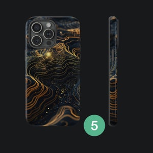 Bioluminescent Topography Phone Case for iPhone 15 14 13 12 11 SE X 8 ...