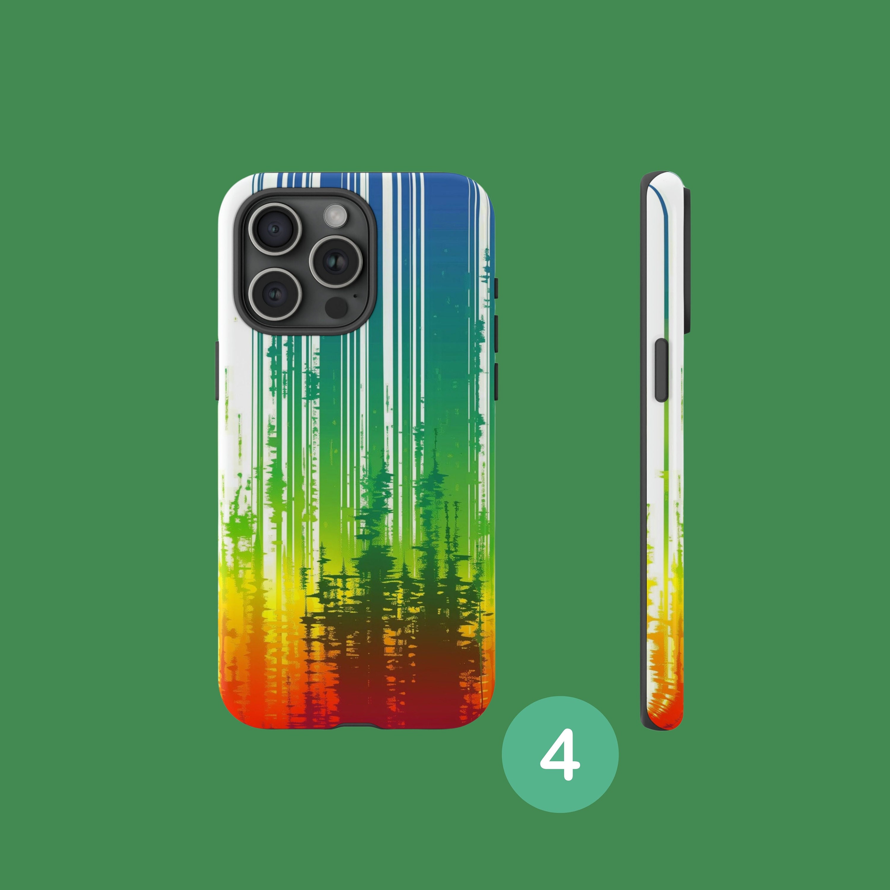 Rainbow Barcode Pattern Phone Case for iPhone 15 14 13 12 11 X 8 Mini ...