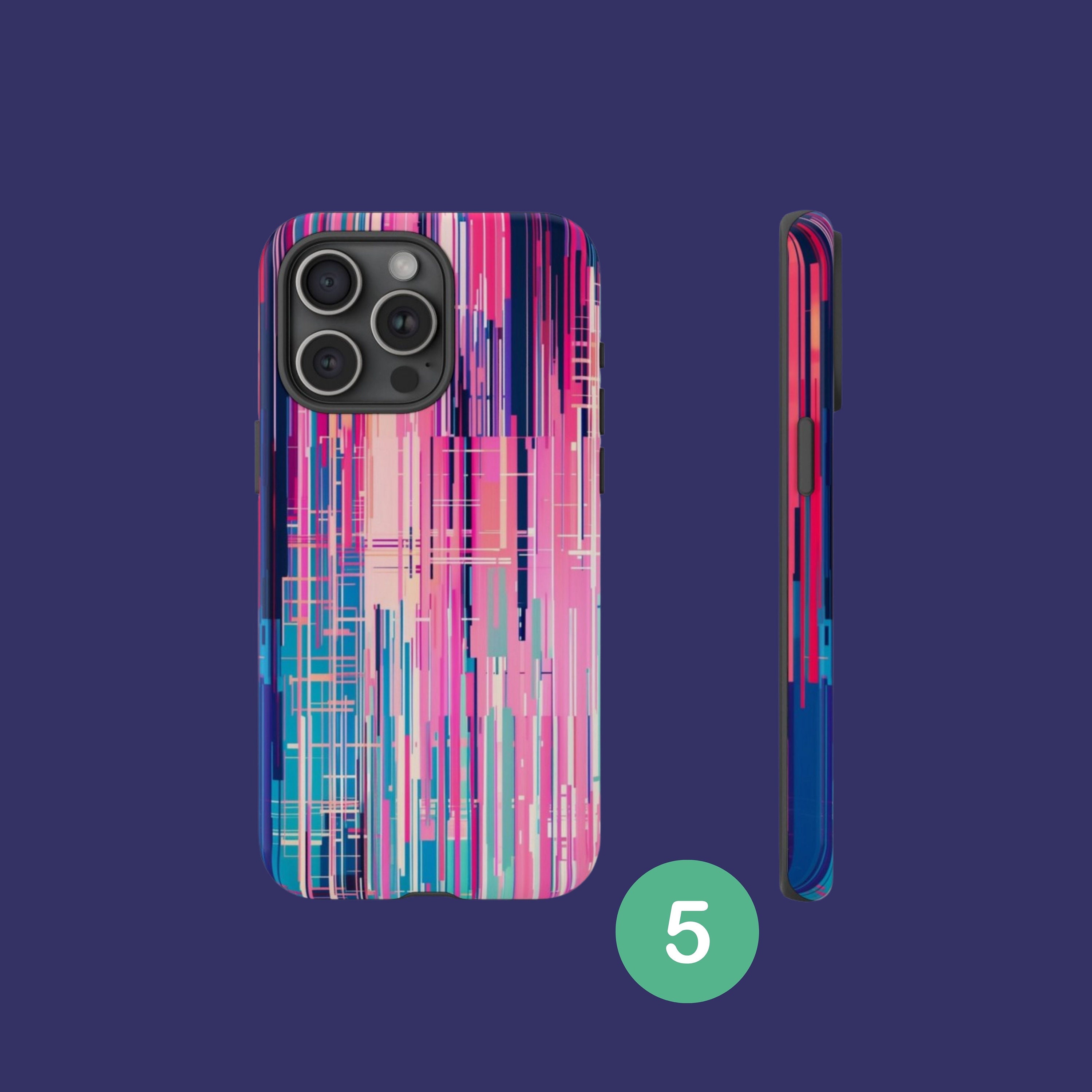 Rainbow Barcode Pattern Phone Case for iPhone 15 14 13 12 11 X 8 Mini ...