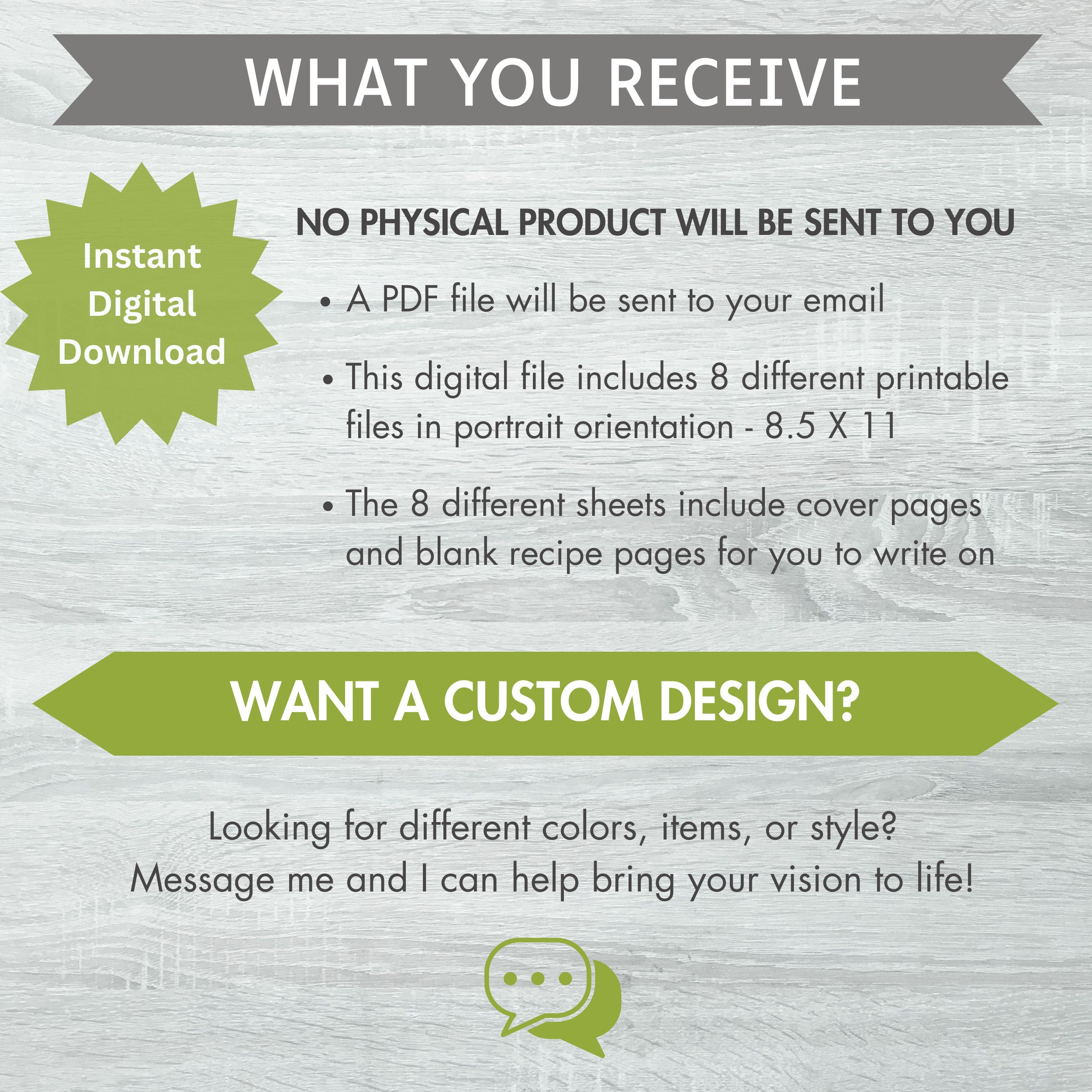 Printable Recipe Pages, Recipe Book Template, Recipe Binder Sheets ...
