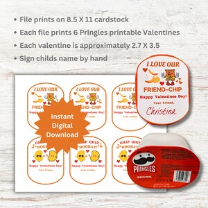 Kids Valentine Cards, Chip Chip Hooray, Friend-chip, Printable, Snack ...