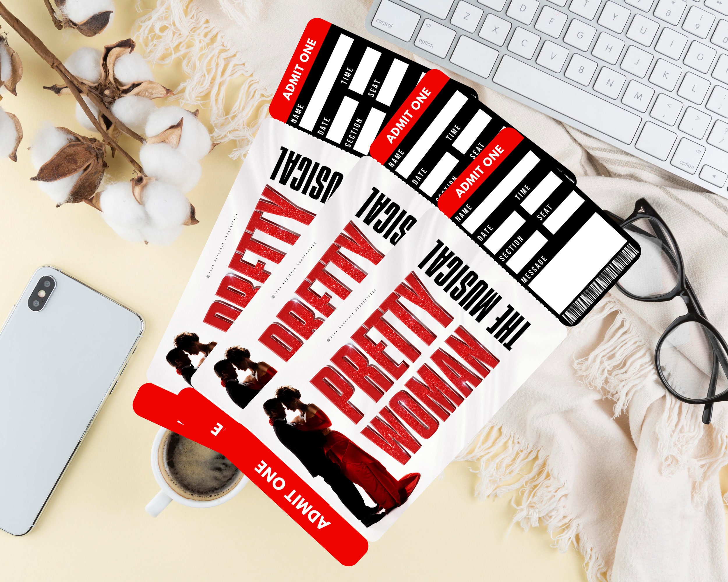 Printable PRETTY WOMAN Broadway Ticket, Pretty Woman Surprise Musical ...