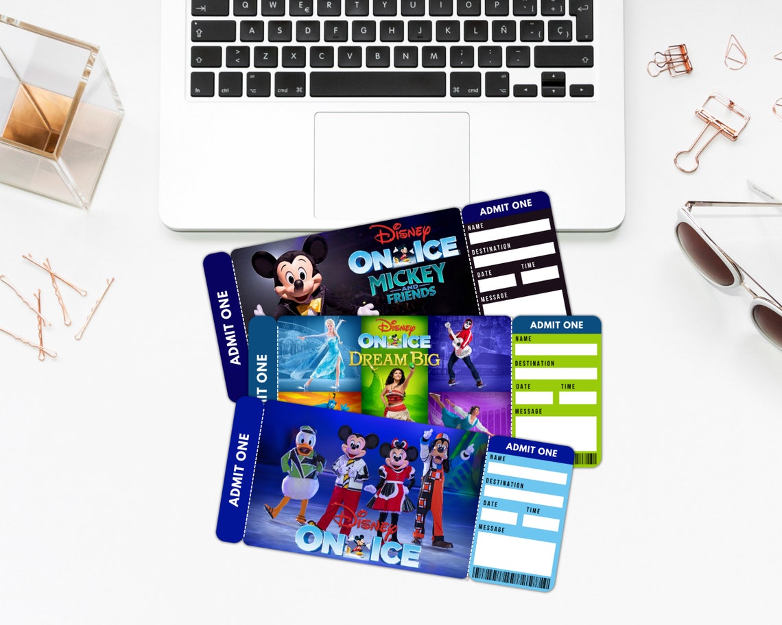 On Ice Printable Ticket, Surprise Reveal Ticket, Into the Magic Ticket ...