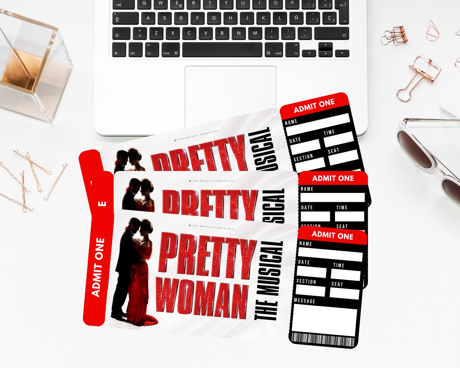 Printable PRETTY WOMAN Broadway Ticket, Pretty Woman Surprise Musical ...
