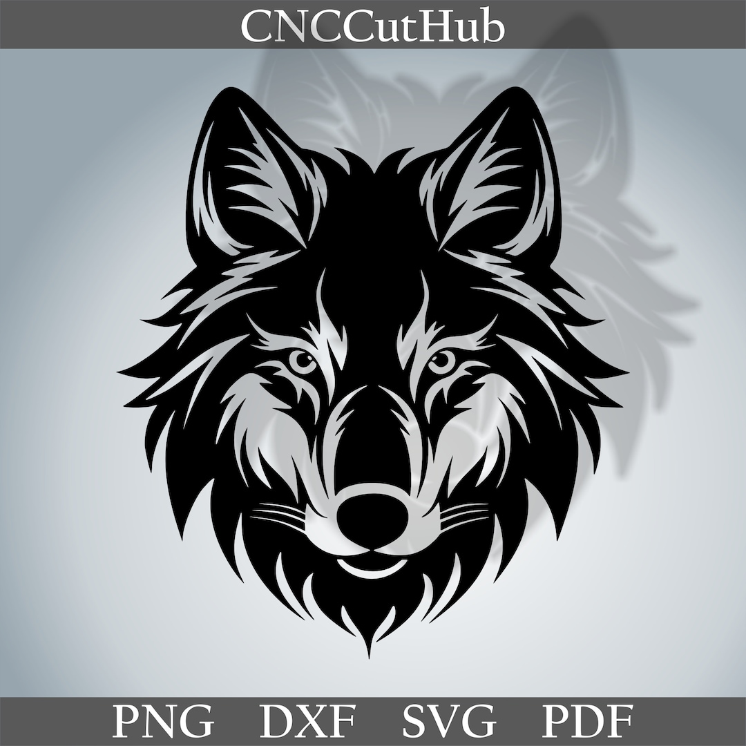 Wolf Head Dxf, Animals Cut File for Laser, Dxf Plasma, Cnc, Metal Wall ...