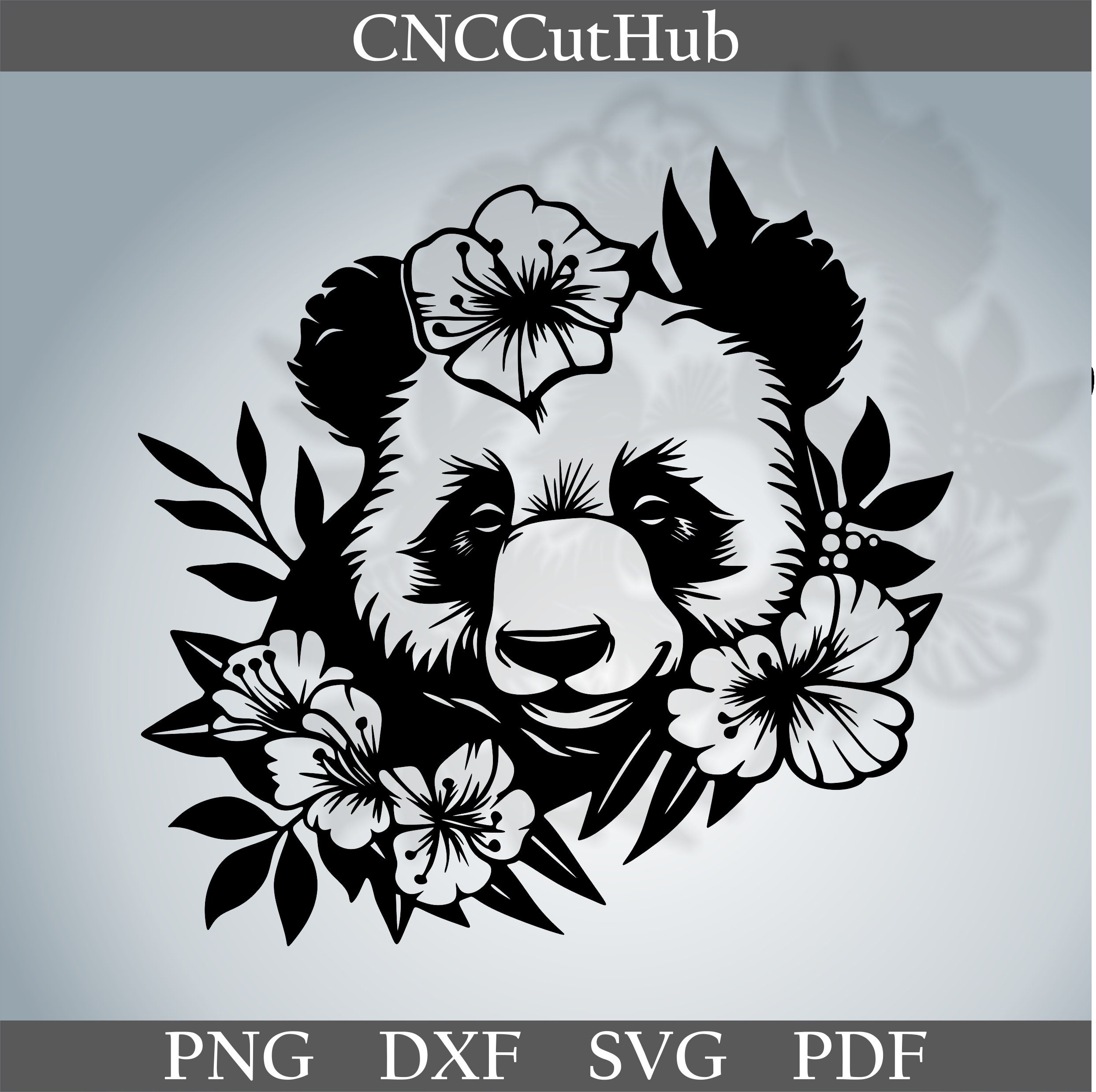Panda Dxf, Animals Cut File for Laser, Dxf Plasma, Cnc, Metal Wall ...