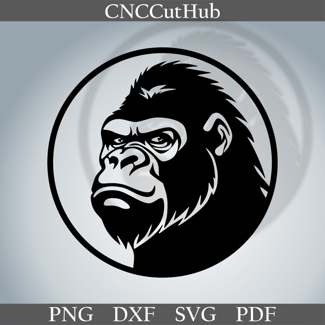 Gorilla Dxf, Safari Cut File for Laser Plasma, Cnc Metal Decor, Svg for ...