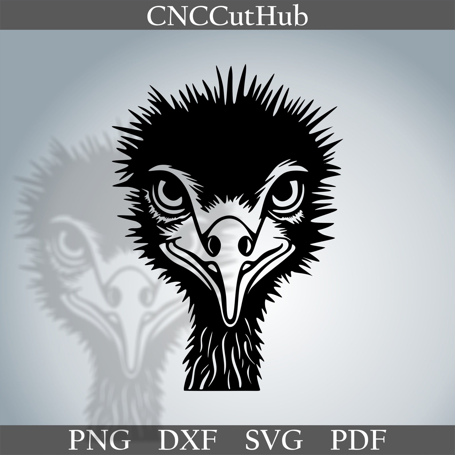 Ostrich Head Dxf, Bird Cut File for Laser Plasma, Cnc Metal Decor, Svg ...