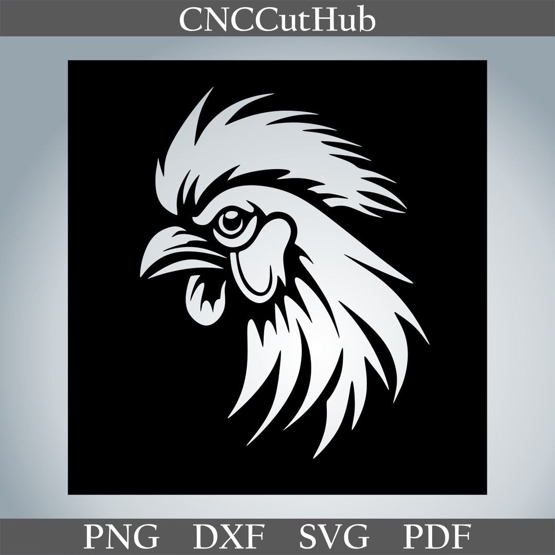 Rooster Scene Dxf, Bird Cut File for Laser Plasma Cnc Metal Decor, Svg ...