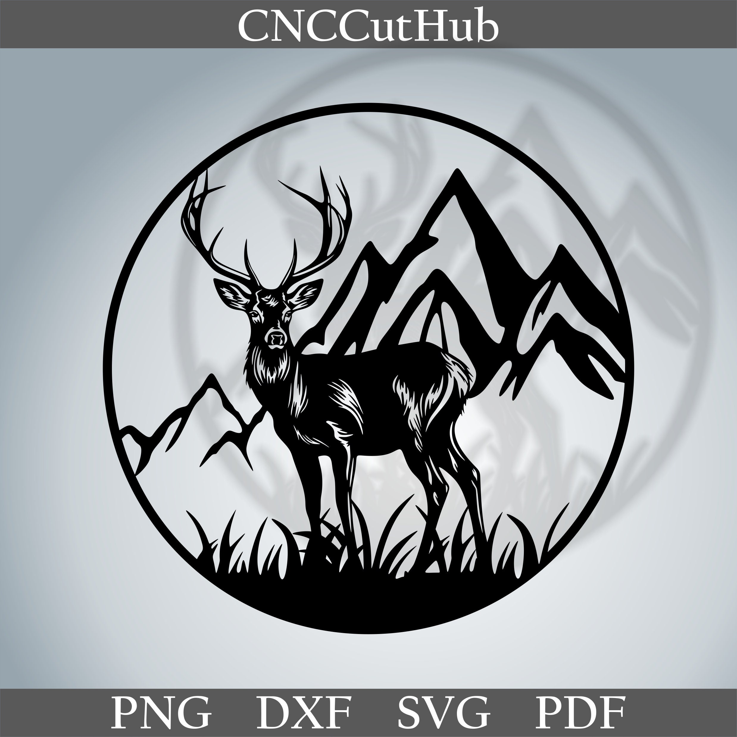 Deer Scene Dxf, Animals Cut File for Laser, Dxf Plasma, Cnc, Metal Wall ...