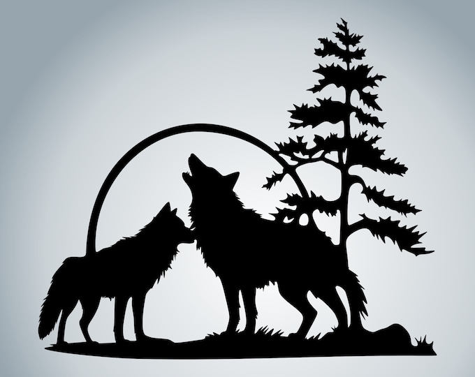 Wolf DXF, Animals Cut File for Laser, Dxf for Plasma, Wolves Cnc File ...