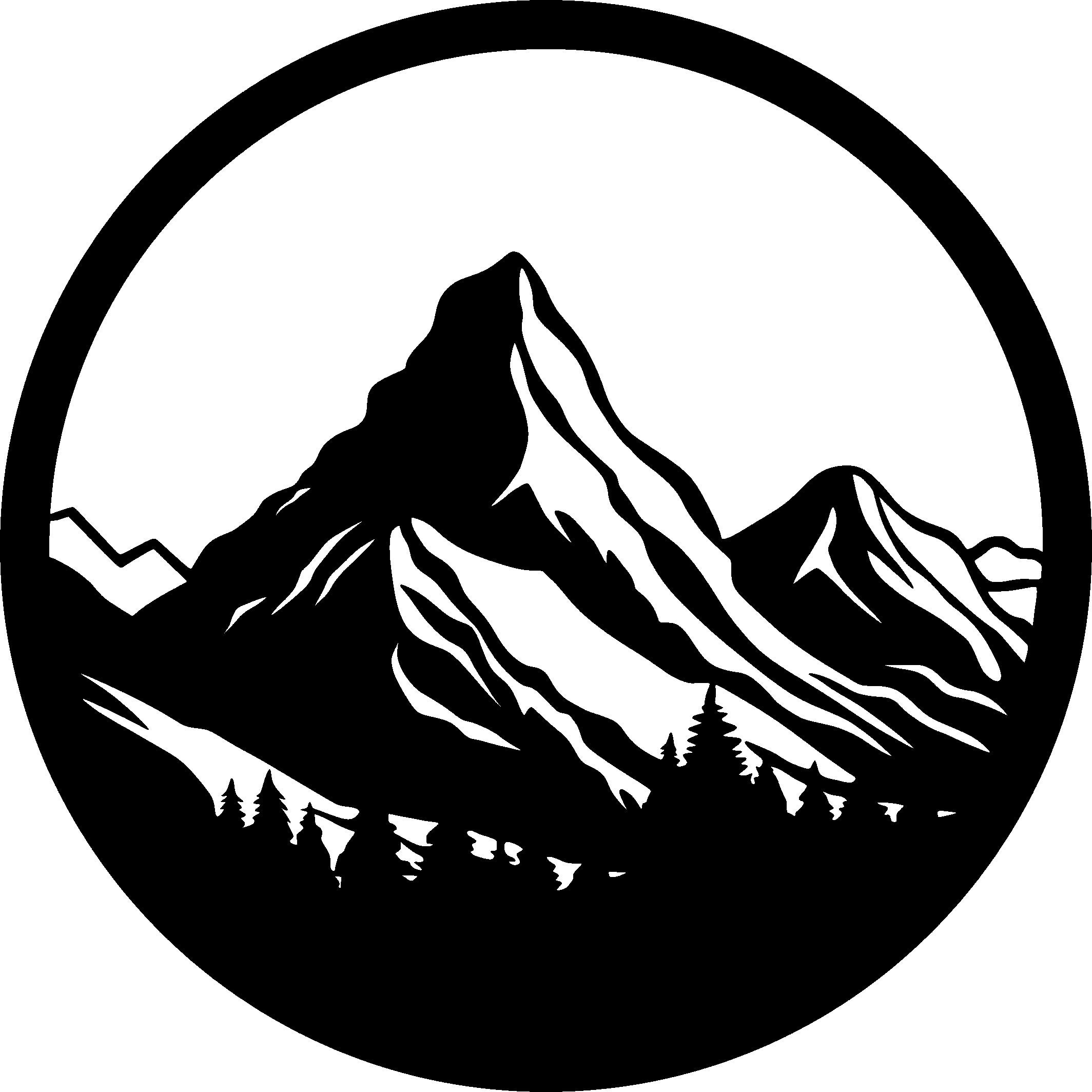 Mountains Scene Dxf, Cut File for Laser, Dxf Plasma, Cnc, Metal Wall ...