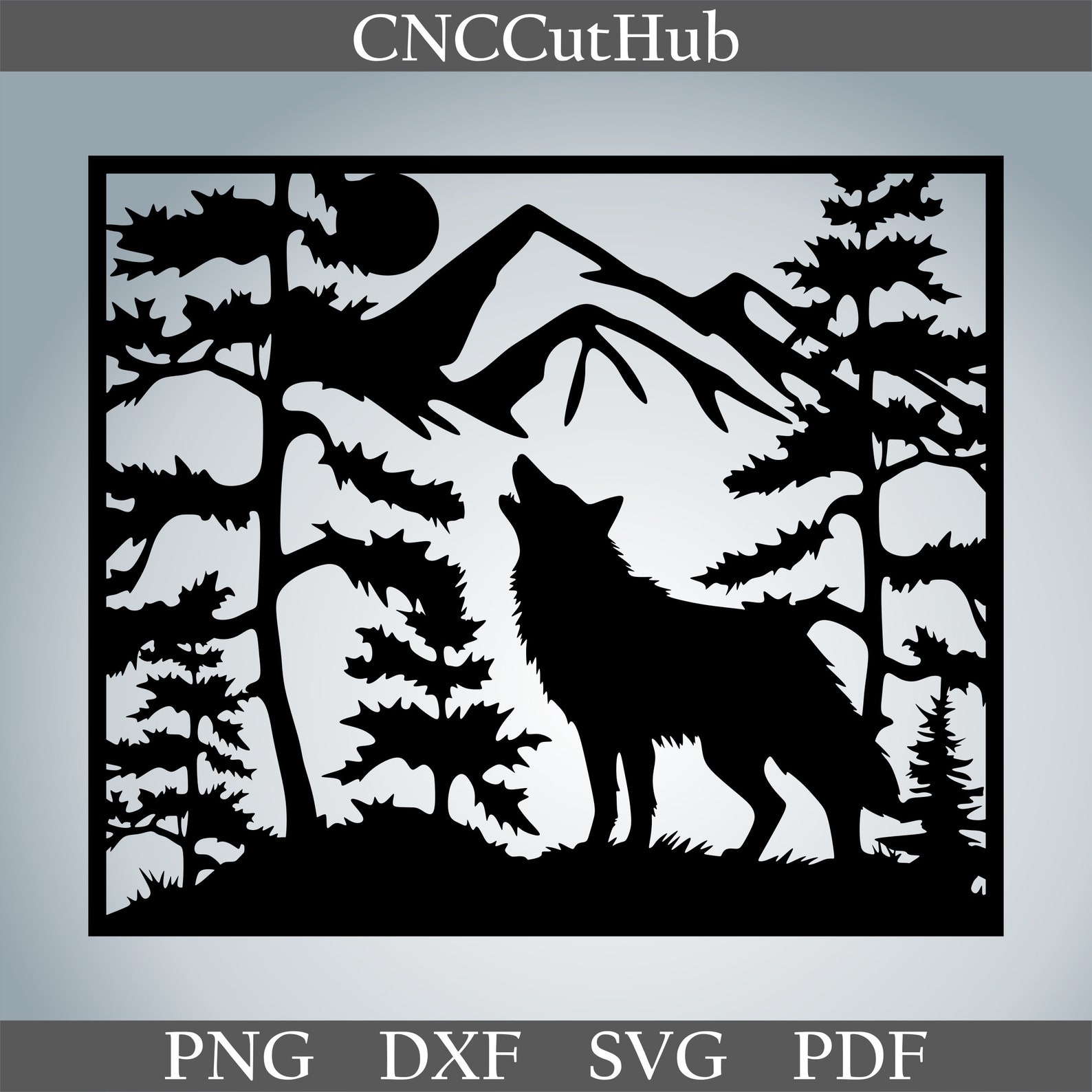 Mountains Scene Dxf, Cut File for Laser, Dxf Plasma, Cnc, Metal Wall ...