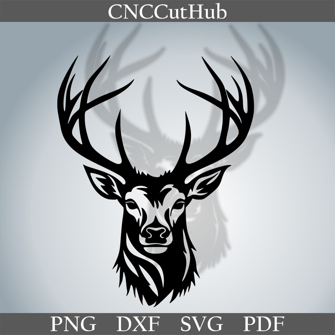 Deer Head Dxf, Animals Cut File for Laser, Plasma Cnc Metal Wall Decor, Svg for Cricut, Wood Art ...