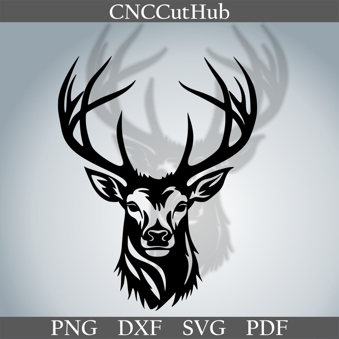 Deer Head Dxf, Animals Cut File for Laser, Plasma Cnc Metal Wall Decor ...