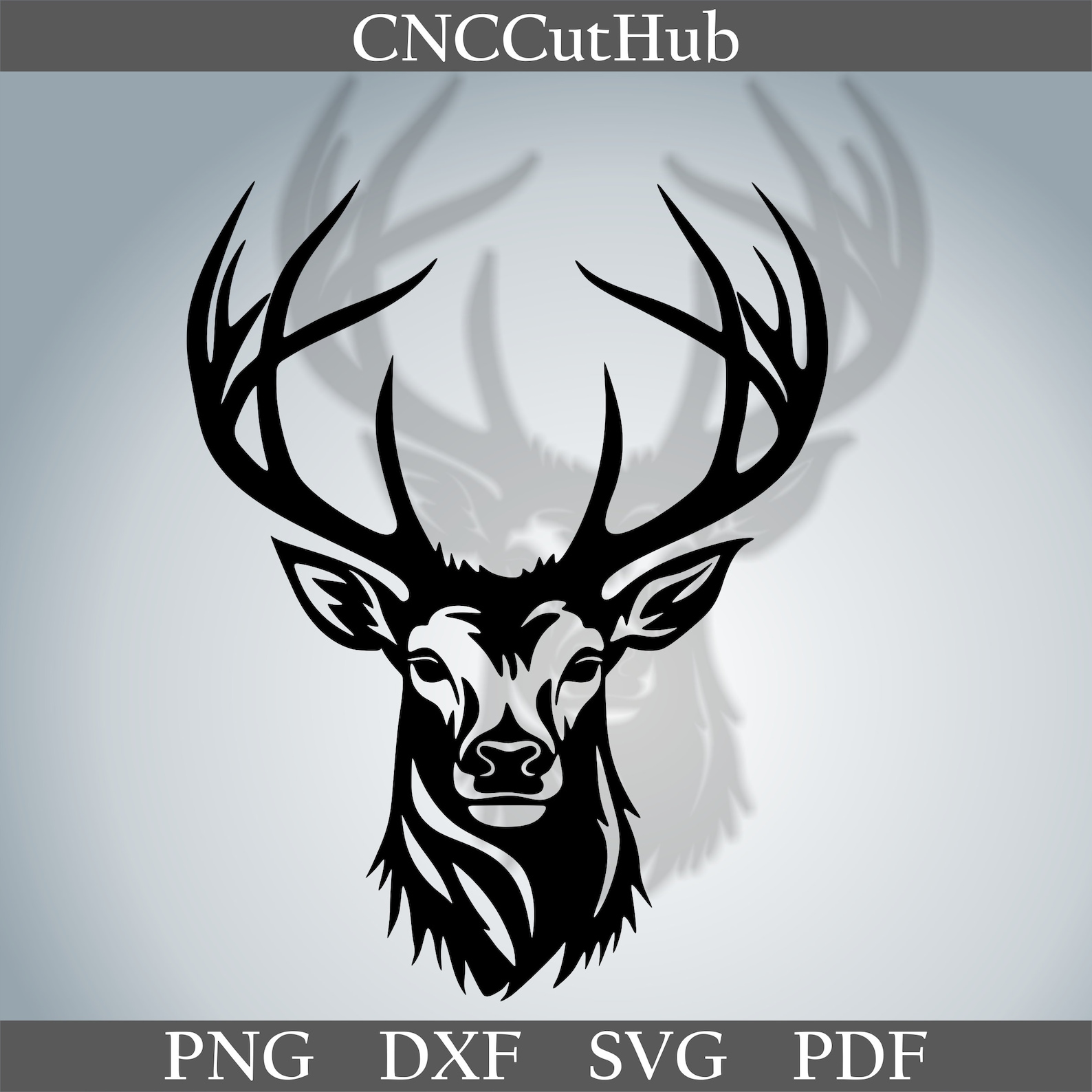 Deer Head Dxf, Animals Cut File for Laser, Plasma Cnc Metal Wall Decor ...