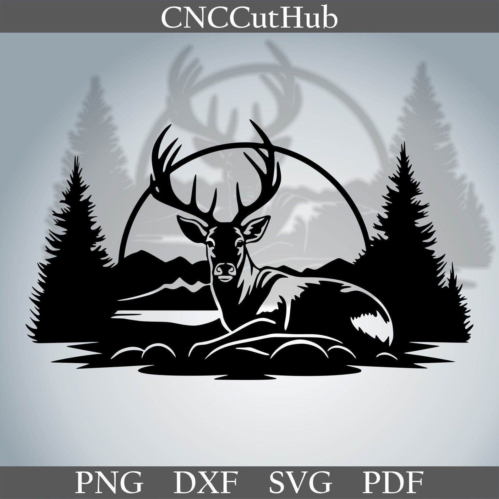 Mountains Scene Dxf, Cut File for Laser, Dxf Plasma, Cnc, Metal Wall ...
