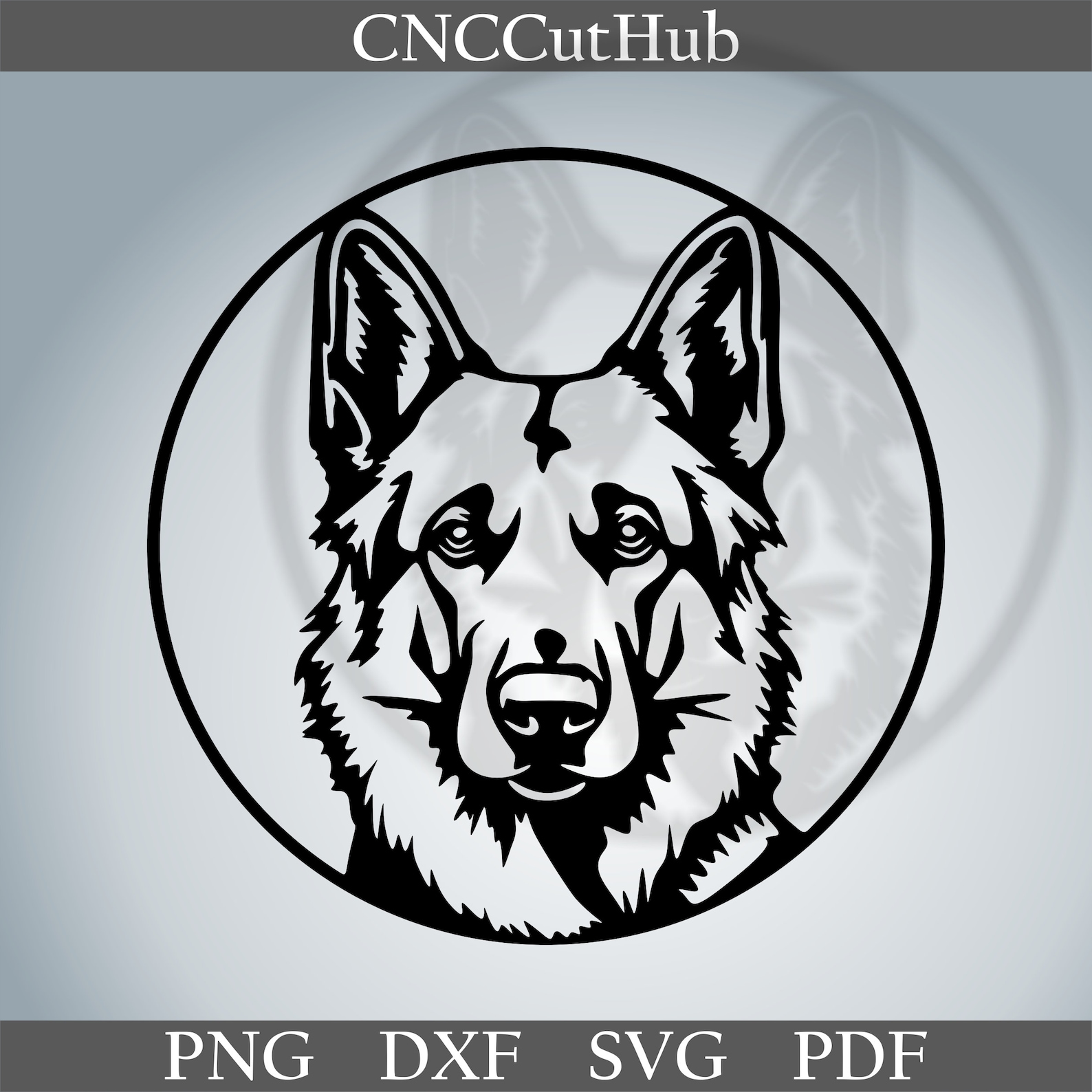German Shepherd Dxf, Silhouette Animals Cut File for Laser Plasma, Cnc ...
