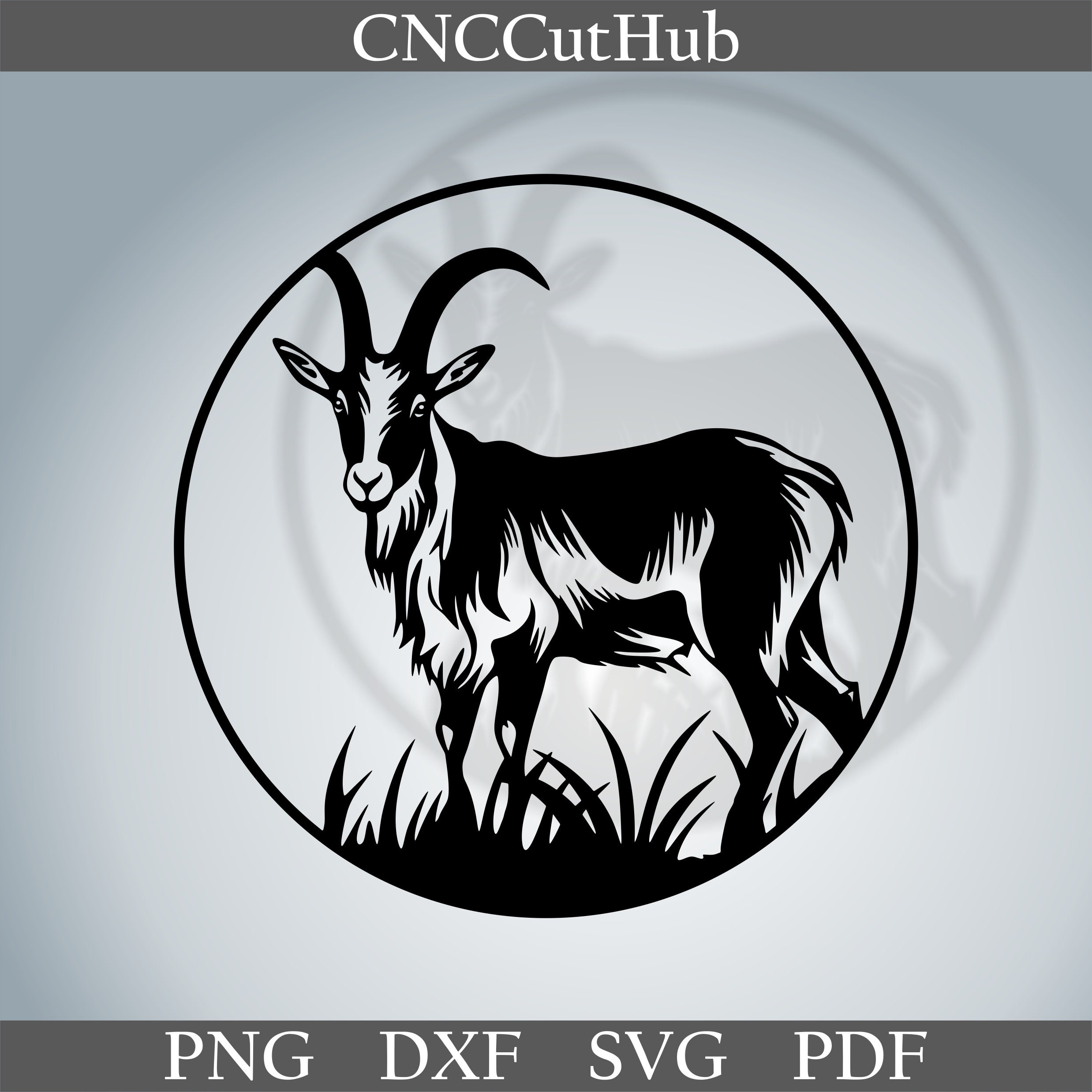 Goat Scene Dxf, Animals Cut File for Laser Dxf Plasma Cnc Metal Wall ...