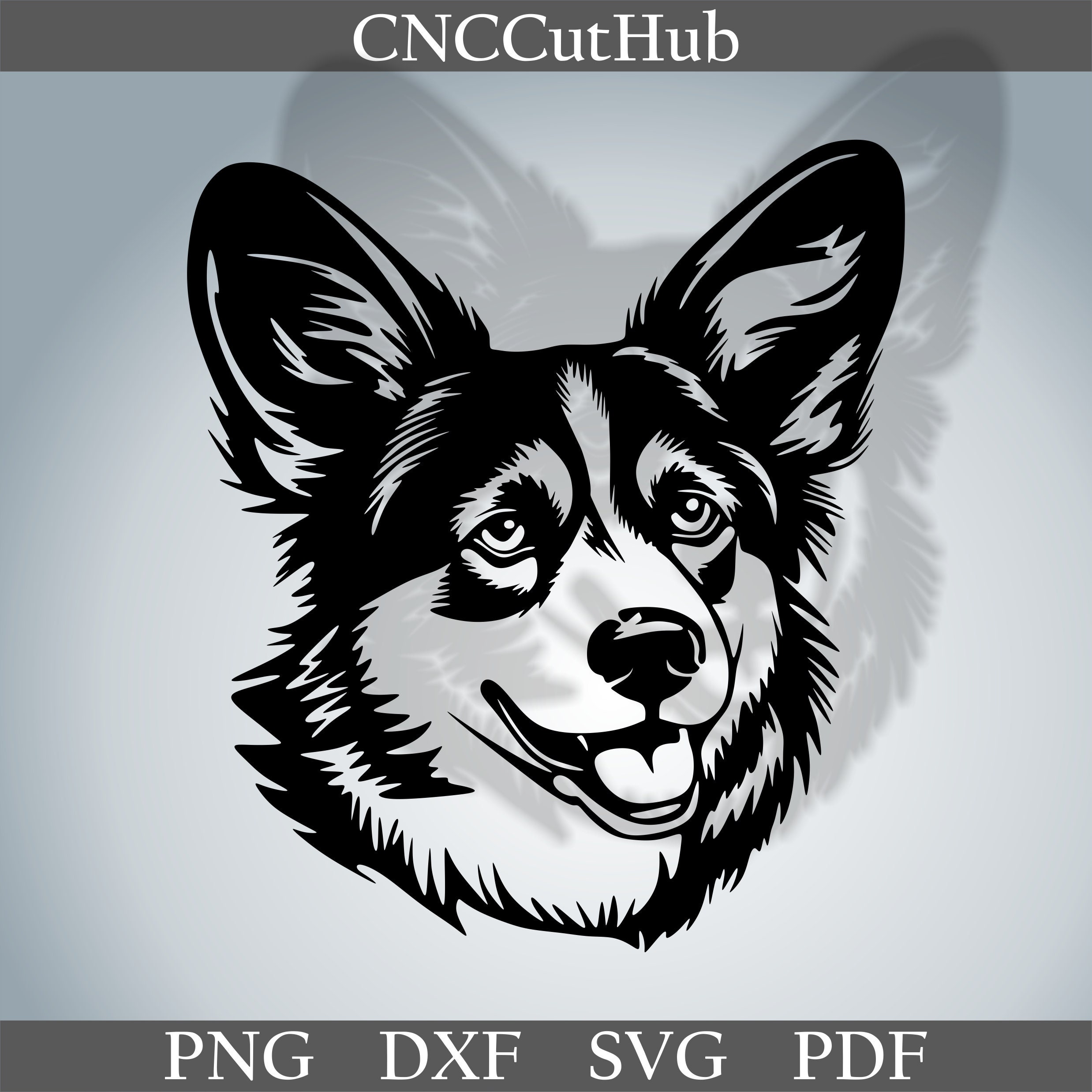 Corgi Head Dxf, Animals Cut File for Laser Plasma, Cnc Metal Decor, Svg ...