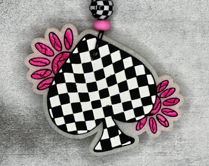 Checkered Spade Freshie- Checkered Spade Freshy - Etsy