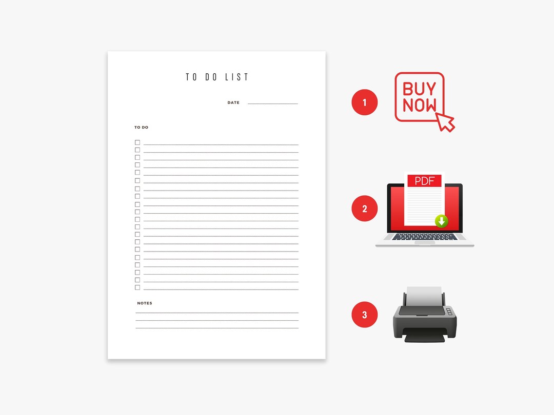 Minimalist Printable Todo List Template - Simple and Effective Task ...