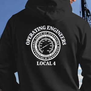 IUOE Local 4 Operating Engineer Hoodie, Hi-vis, Custom Sweatshirt ...
